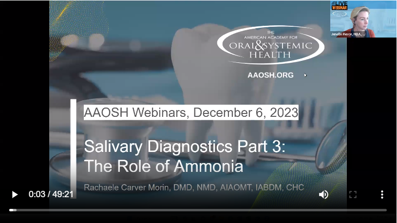 Salivary Diagnostics Part Three: The Role of Ammonia
